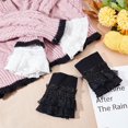 2 Sets 2 Colors Polyester Oversleeves Layered Lace Wristband False ...