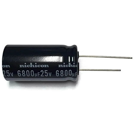 Set of 2, Nichicon 105°C Electrolytic Capacitor 6800uF 25V (6800 mfd ...