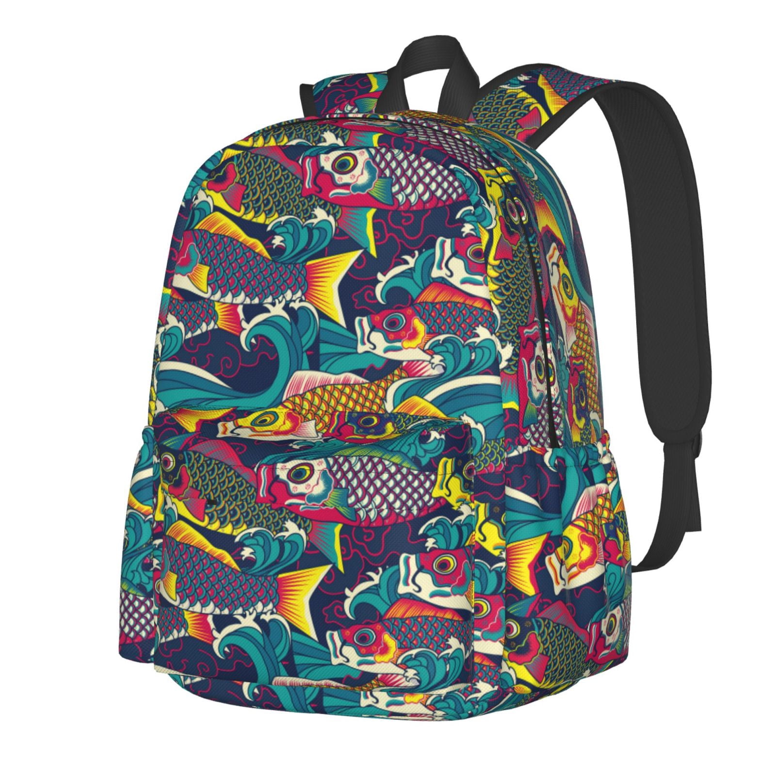 Disketp Colorful Carp Streamer Mochila Escolar de Gran Capacidad y Peso ...