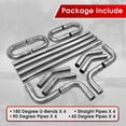 Universal 16-Pieces 3" OD Steel DIY Custom Exhaust Pipe Straight ...
