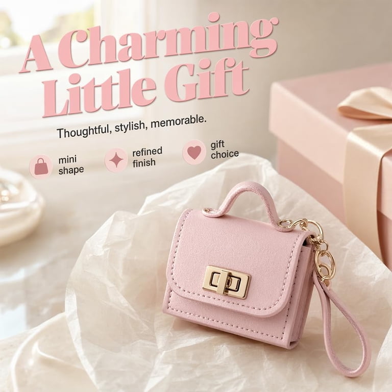 Mini Backpack Keychain, Cute Coin Purse Bag, PU leather, for coins ...