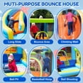GVDV 12FT Inflatable Bouncy House, Water Slide, Climbing Wall, Splash ...