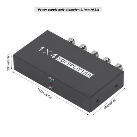 1x4 SDI Splitter, Built-in Cable Equilizer SDI Extender Adapter The ...