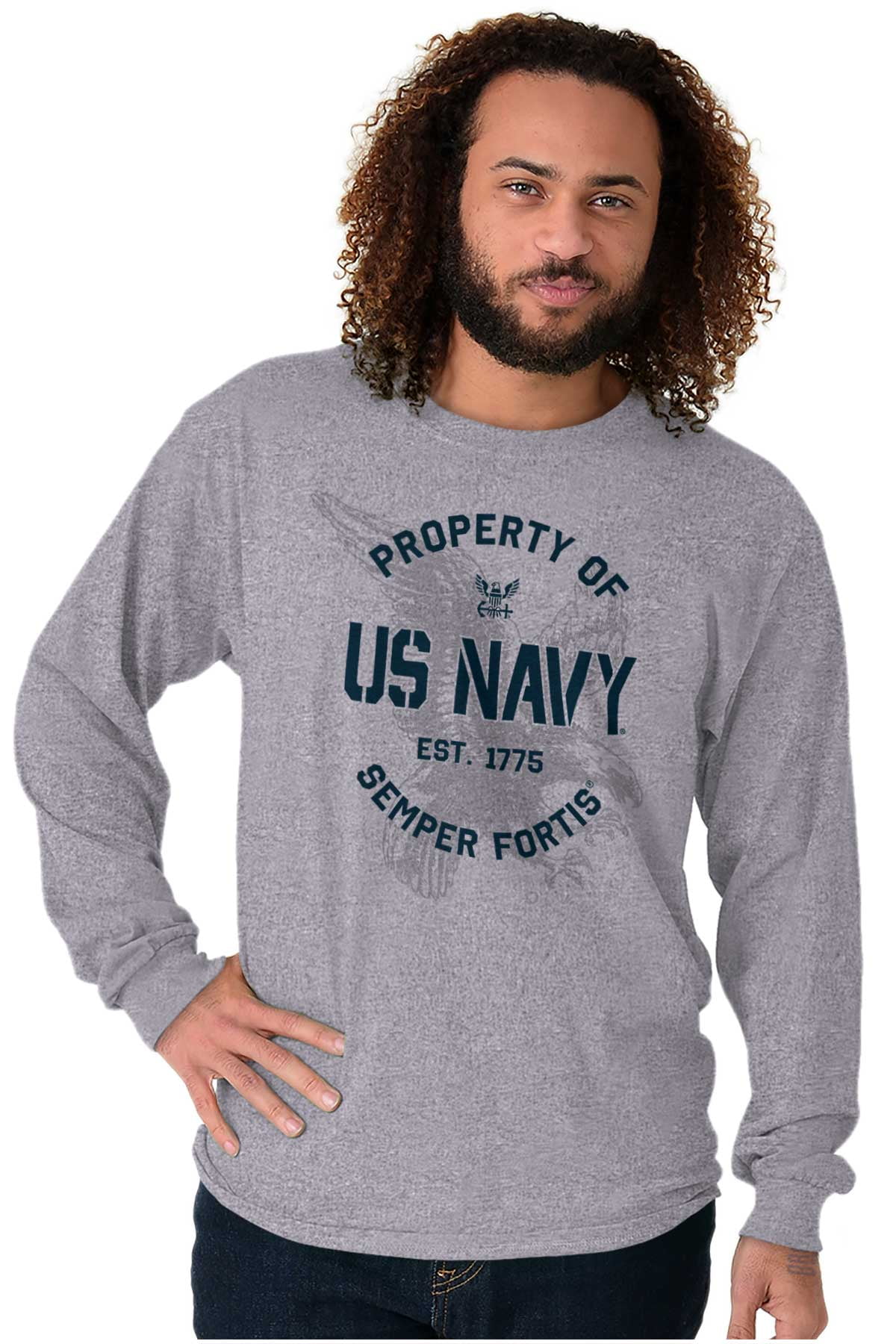Property US Navy 1775 Semper Fortis Long Sleeve TShirt Men Women Brisco ...