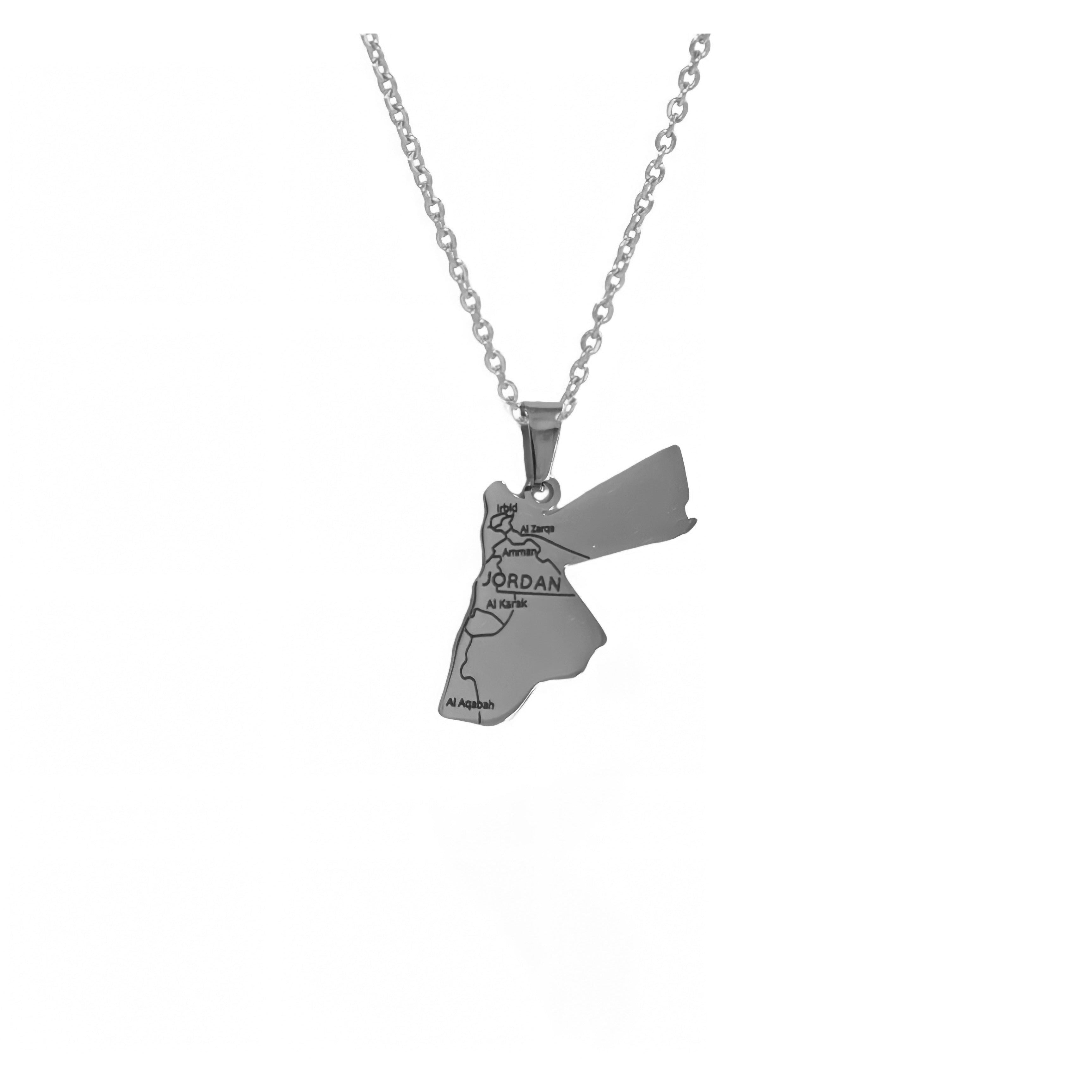 Jordan Cities Map Necklace Chain Pendant - Walmart.com