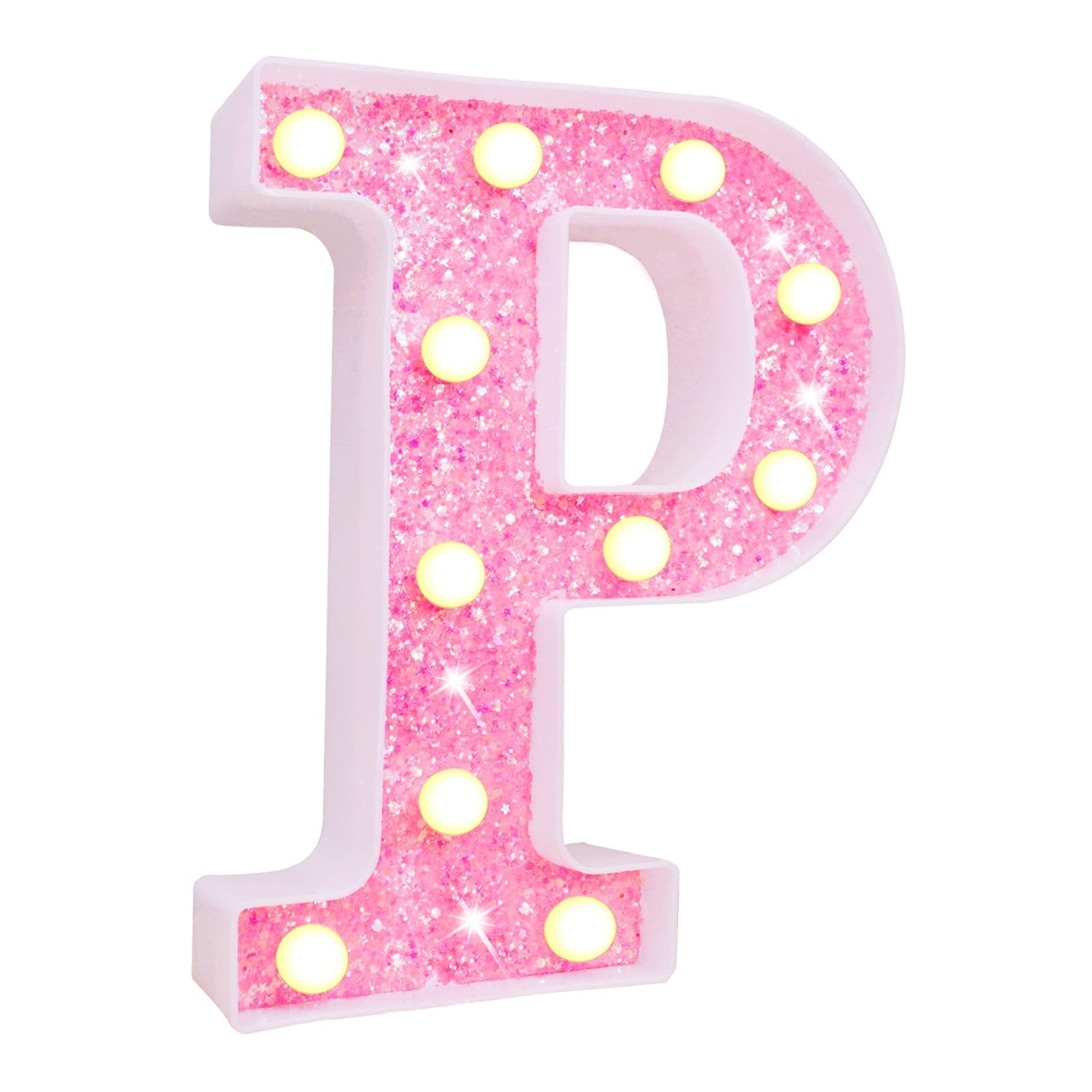 Letrero con letras LED con purpurina Warkul - Luz LED, luz nocturna ...