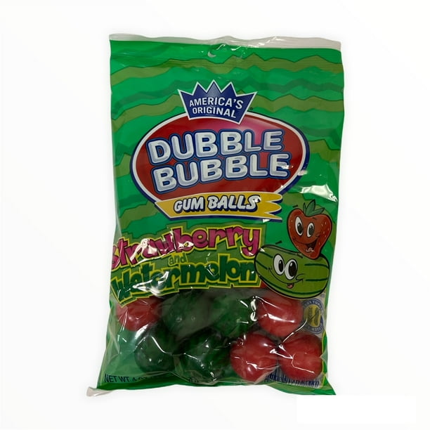 America's Original Dubble Bubble Strawberry and Watermelon Gum Balls; 1 ...