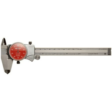 Mitutoyo 505-675-54 Dial Calipers, Inch, Red Face, for Inside, Outside ...