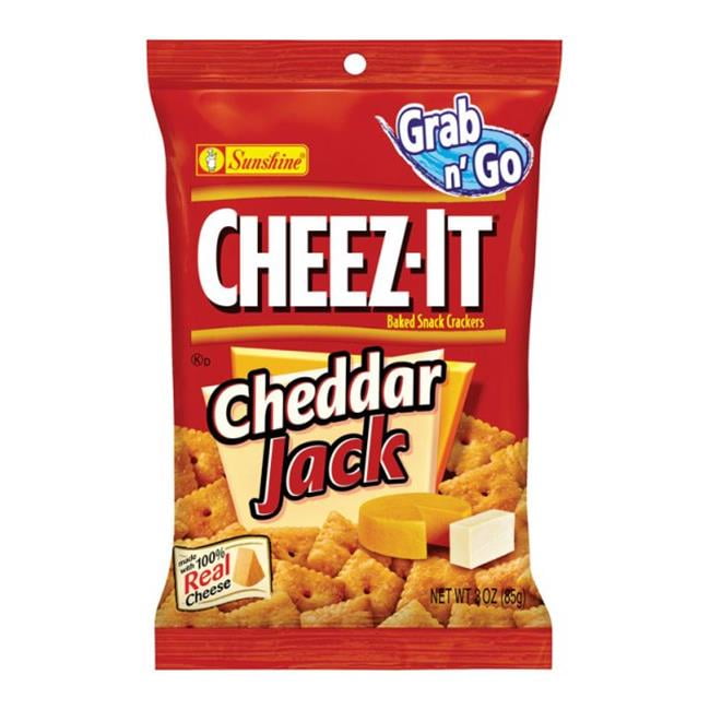 Cheez-It® Cheddar Jack Baked Snack Crackers 3 oz. Bag - Walmart.com