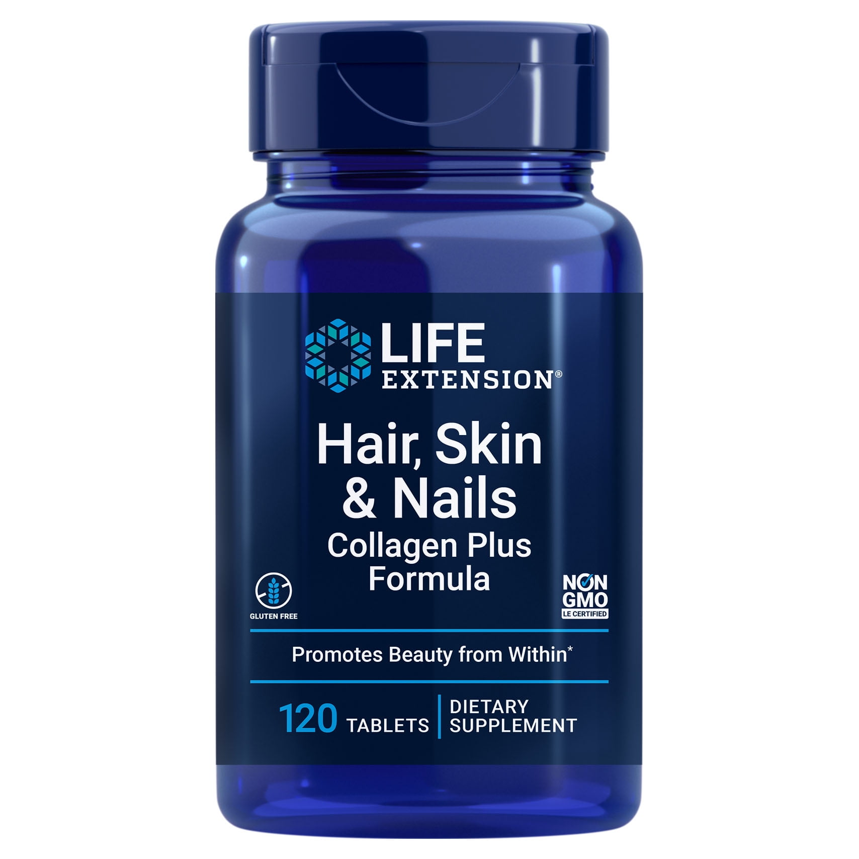 Life Extension Hair, Skin & Nails Collagen Plus Formula - Promotes ...