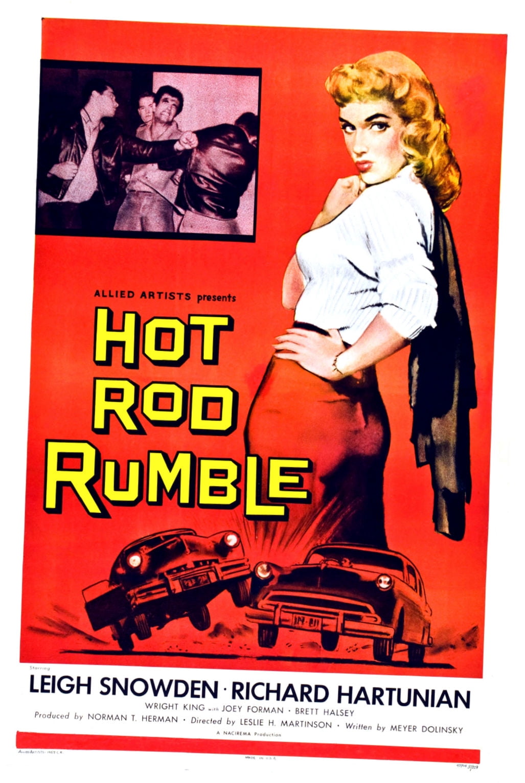Hot Rod Rumble Movie poster Metal Sign 8inx 12in Print on Metal 8x12 ...