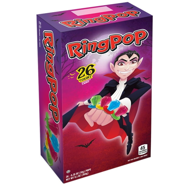 Ring Pop Halloween Vampire Blue Raspberry, Watermelon, & Strawberry ...