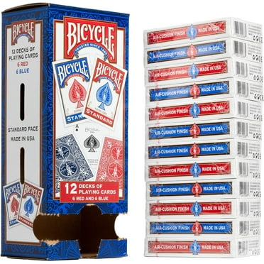 Bicycle Playing Cards, Jumbo Index, 12 Pack, Red & Blue - Walmart.com