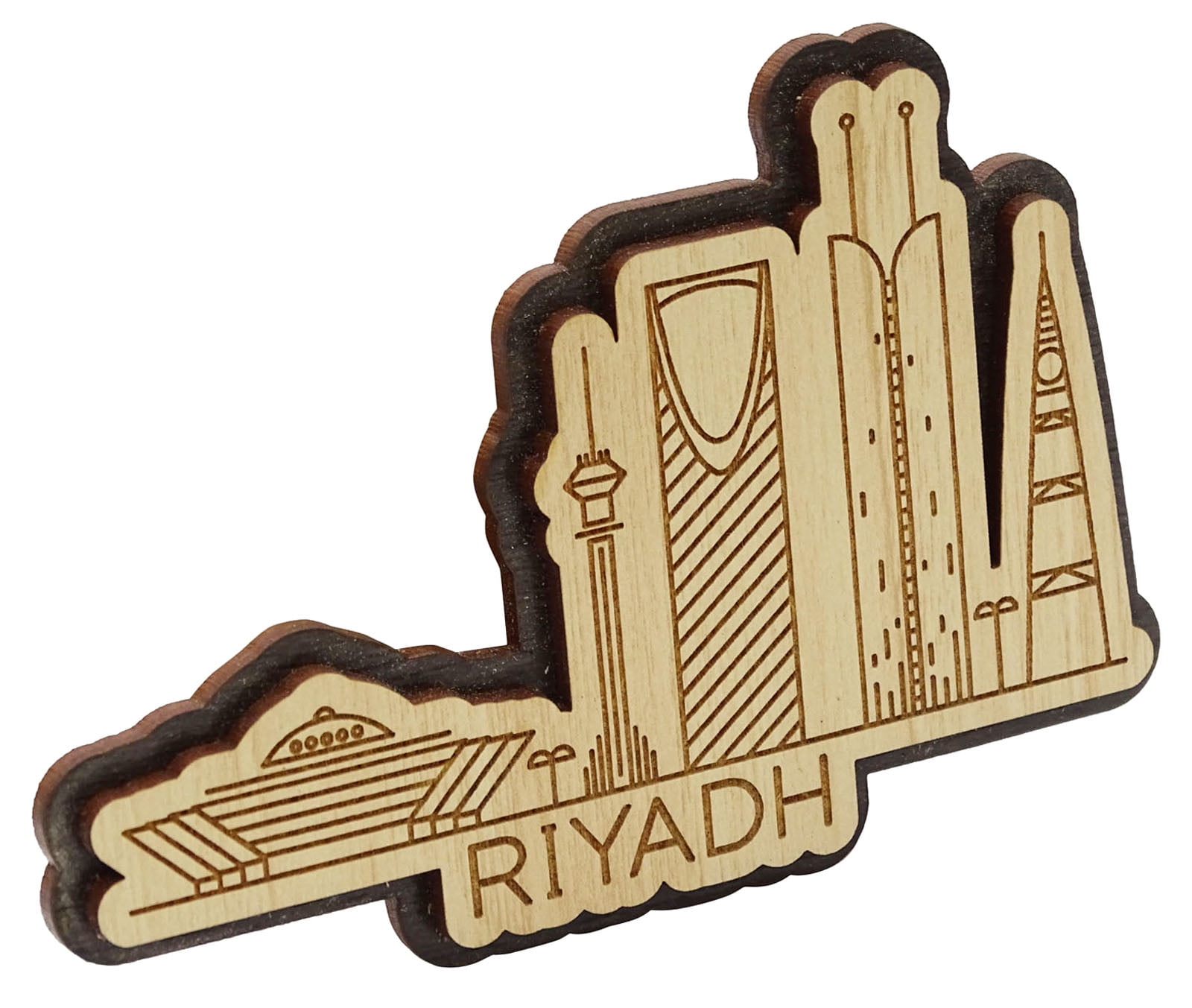 Printtoo Towers Of Riyadh Saudi Arabia Engraved Wooden Fridge Magnet ...