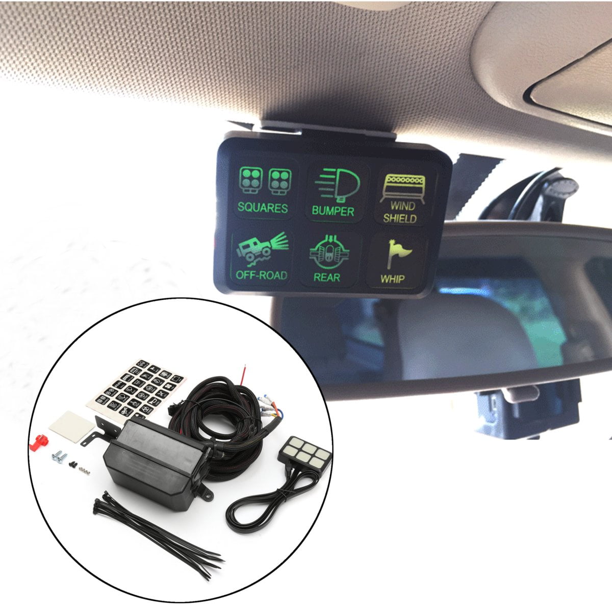 12V Universal Car Truck Switch-Pros Touch 6 Switch Panel Assembly Power ...