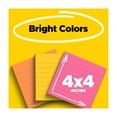 Post-it Super Sticky Notes, Lined, 4 in x 4 in, Assorted Brights, 3 ...