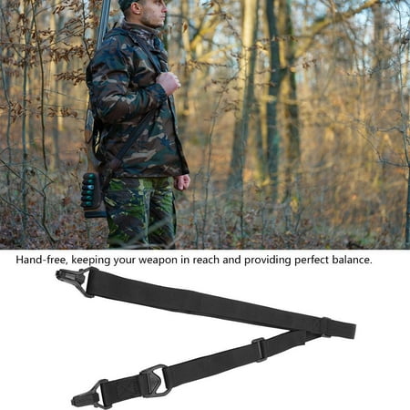 TOPINCN Adjustable 1 or 2 Point Hunting Rifle Gun Sling Strap Rope Belt ...