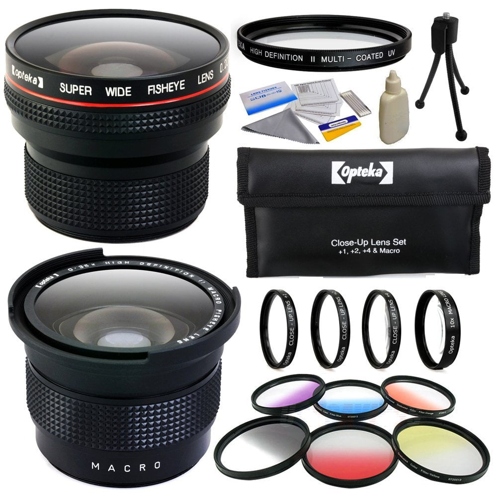 Pro .20x + .35x Fisheye Lens + UV Filter + Close Up Macro Filter Set ...