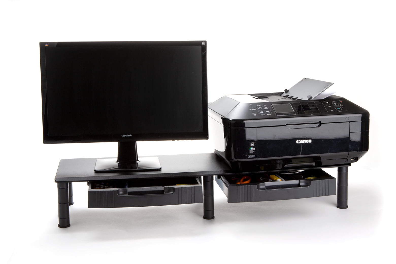Mind Reader Large Dual Monitor Stand For Computer Screens With 2 mind-reader-large-dual-monitor-stand-for-computer-screens-with-2