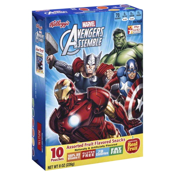 Kellogg's Marvel Civil War Assorted Fruit Flavored Snacks Pouches, 8 Oz ...