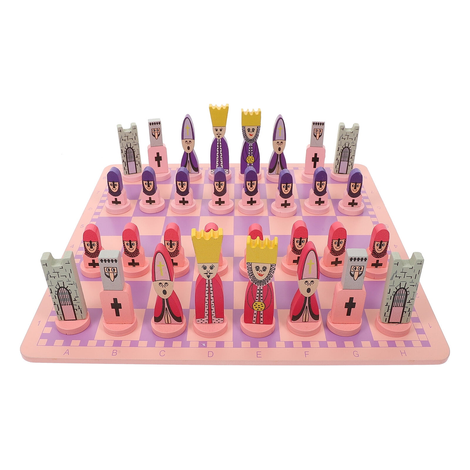 Miangastore 1 Set Of Travel Chess Set With Chess Board Educational Toys For Kids And Adults 30.00x30.00x0.50cm