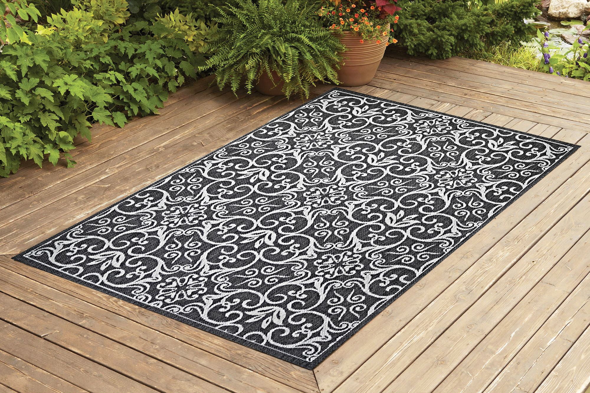 Benissimo Contemporary Indoor Outdoor Area Rug RAMS HORN Collection I
