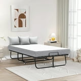 Espsilto Large Folding Bed with Mattress, 75" x 46" Foldable Guest Bed ...