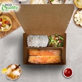 3 Compartment Take Out Food Kraft Brown Paper Take Out Boxes ...