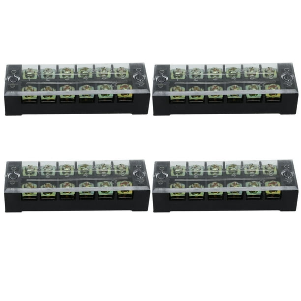 Terminal Strip Block,4Pcs Terminal Strip Block Terminals Barrier Strip ...