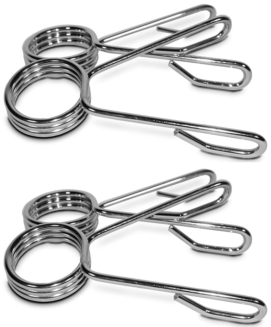 BalanceFrom 2 Pack Olympic Barbell Spring Clips - Walmart.com