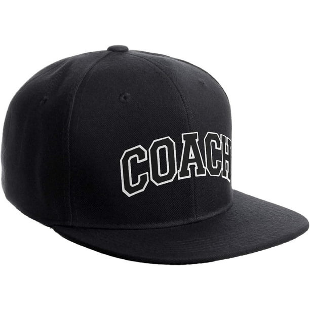 Original Team Coach Snapback Hat Classic Layered Arched Letters Flat ...