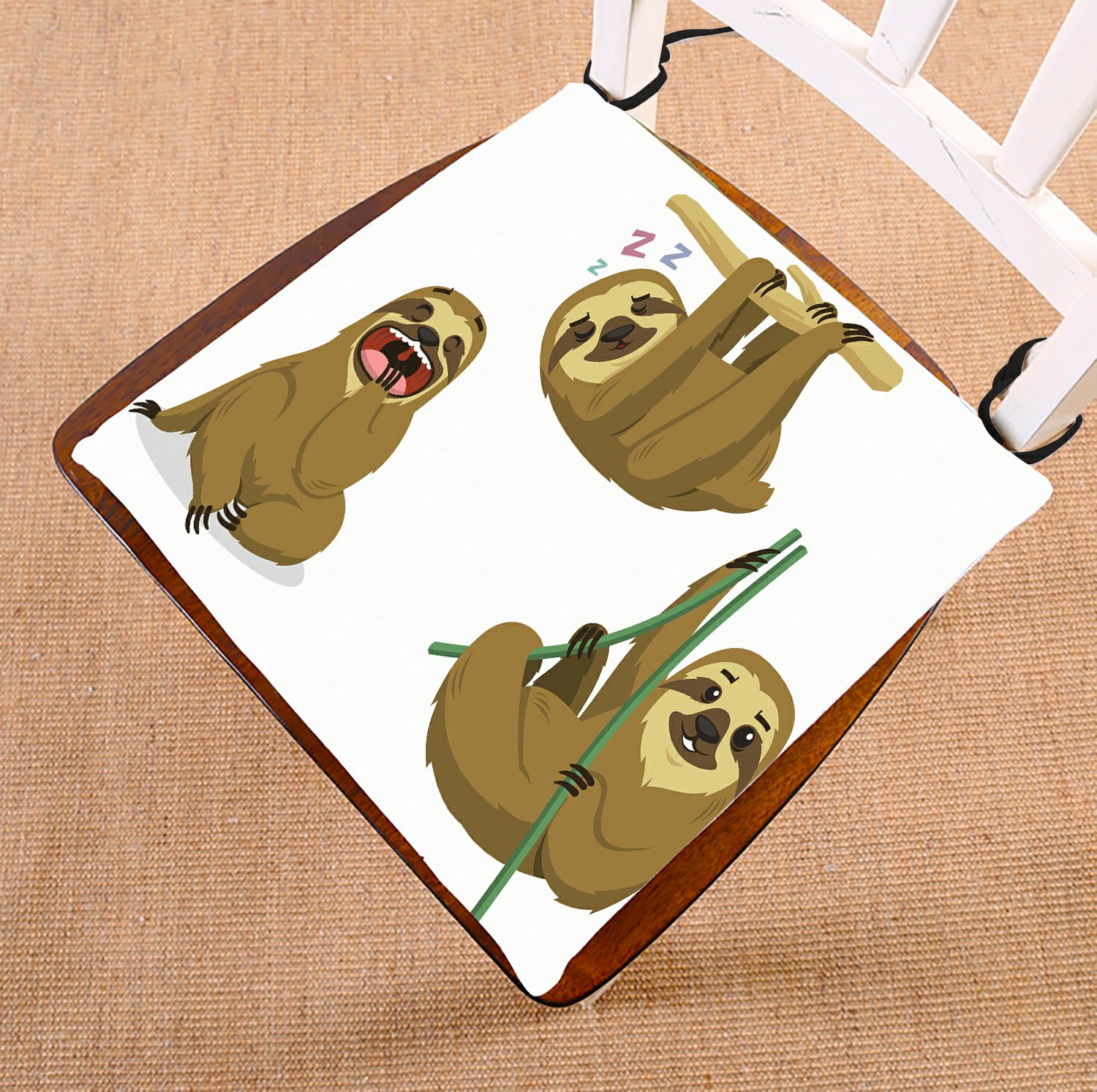 ABPHQTO Sloth Rain Forest Two Toed Lazy Mammal Hanging Sloths Chair Pad ...