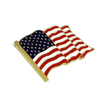 PinMart's American Flag Cross Patriotic Enamel Lapel Pin with Magnetic ...