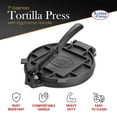 Alpine Cuisine Professional Cast Iron Tortilla Press, 7" Tortilla Maker ...