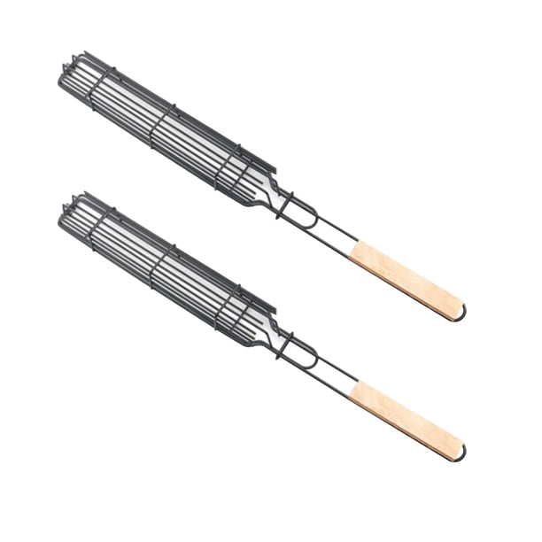 Lolmot Grill Tongs for Outdoor Grill Hot Dog Barbecue Cage Sausage ...