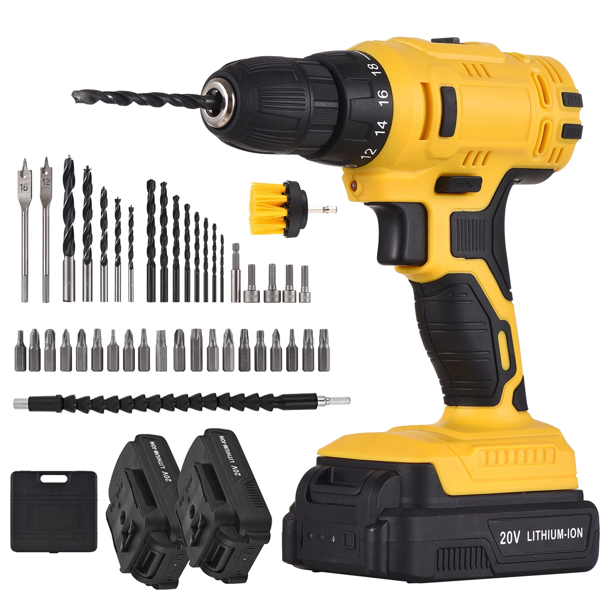 Tomshine Portable Cordless Electric Drill 38 Inch Chuck Handheld Power ...