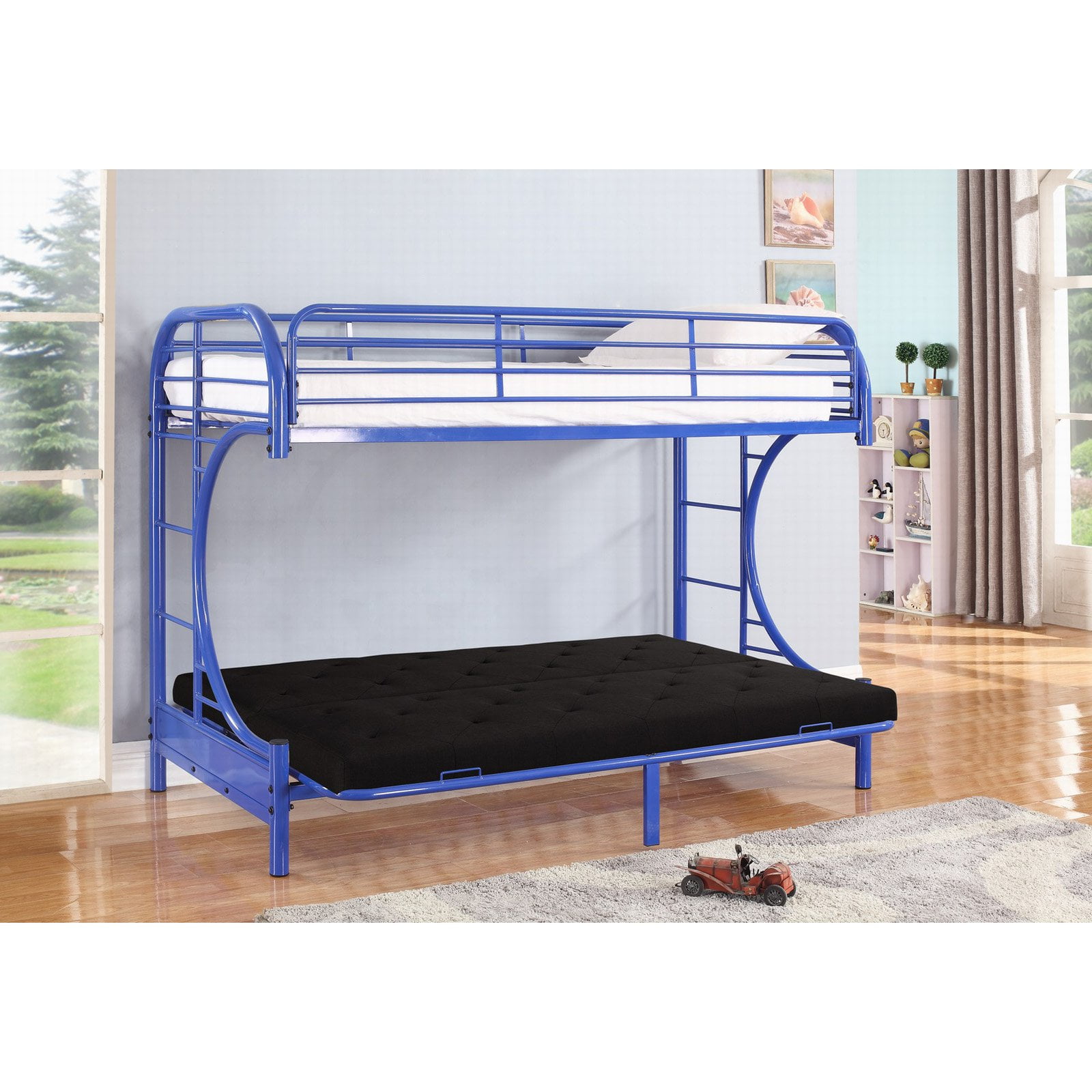 NH Designs Twin over Full Futon Metal Bunk Bed - Walmart.com
