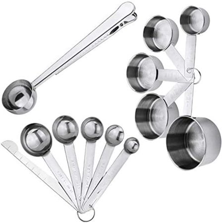 Cup Stainless Steel Measuring Spoon Sets Measure 5 tbsp. Measure 1 ...