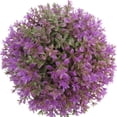 K-Cliffs 5-inch Artificial Topiary Purple Plant in Pot for Home Decor ...
