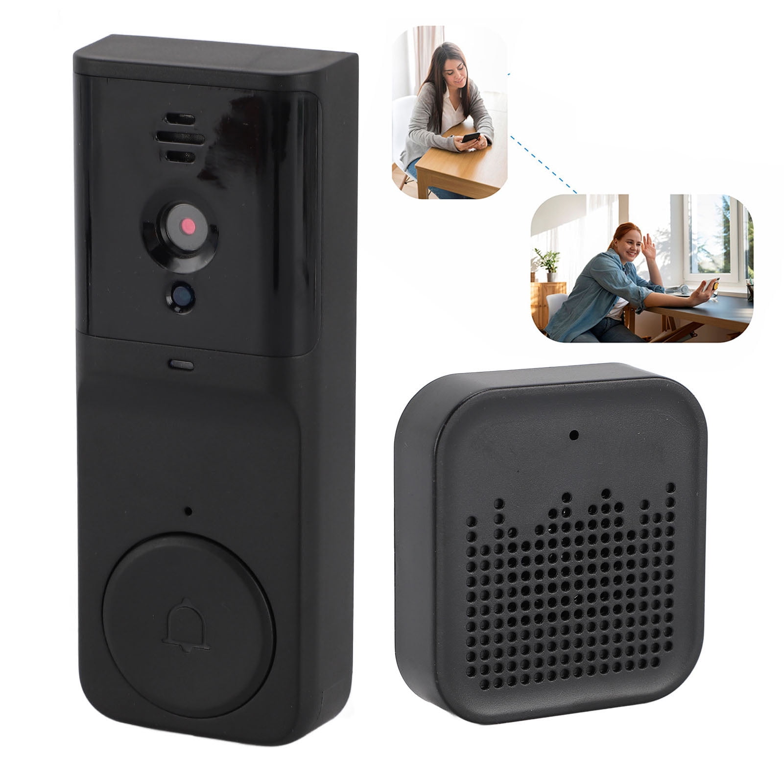 Video Doorbell, IP65 Water Resistant 2 Way Talk HD Video Doorbell ...