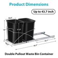 Under Cabinet Trash Can, Double 35 Quart Pull Out Kitchen Trash Can ...