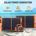 EBL Power Station 1000W Solar Generator + 2 Pcs 100W Portable Solar Panel for Outdoor Camping ...