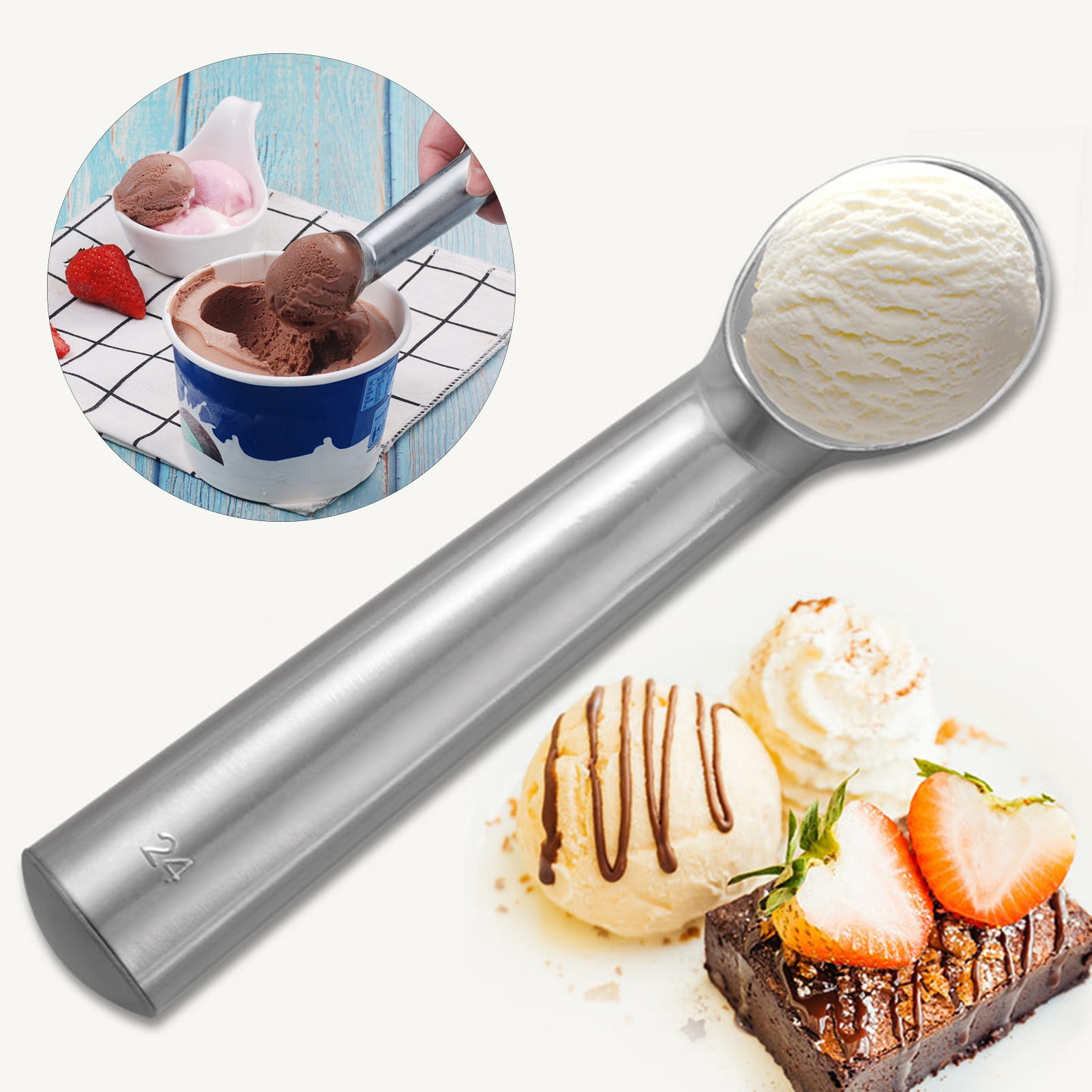 Washranp Ice Cream Scoop,7Inches Food Grade Nonstick Anti-Freeze ...