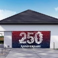 189"×83" Patriotic 250th Anniversary Garage Door Banner, Red White Blue ...