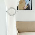 Efavormart 2 Pack | 7" Silver Barrette Acrylic Crystal Curtain Tie ...
