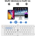 TYPPKMM Mini Foldable Bluetooth Keyboard - Portable Wireless Full Size ...