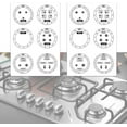 12 Pcs Stove Dials Stickers for Burner Cook Top Hob Cooker Top Oven Replacement Adhesive knob ...