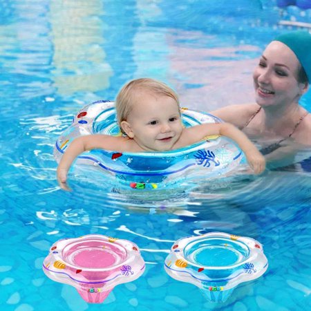 2Pack Baby Swimming Floats Ring Age 6 -12 Months, Pool Inflatable Swim Rings with Seat and ...