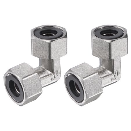 Pipe Fitting Elbow G1/2 Female Thread 2 Way L Shape Hose Connector ...