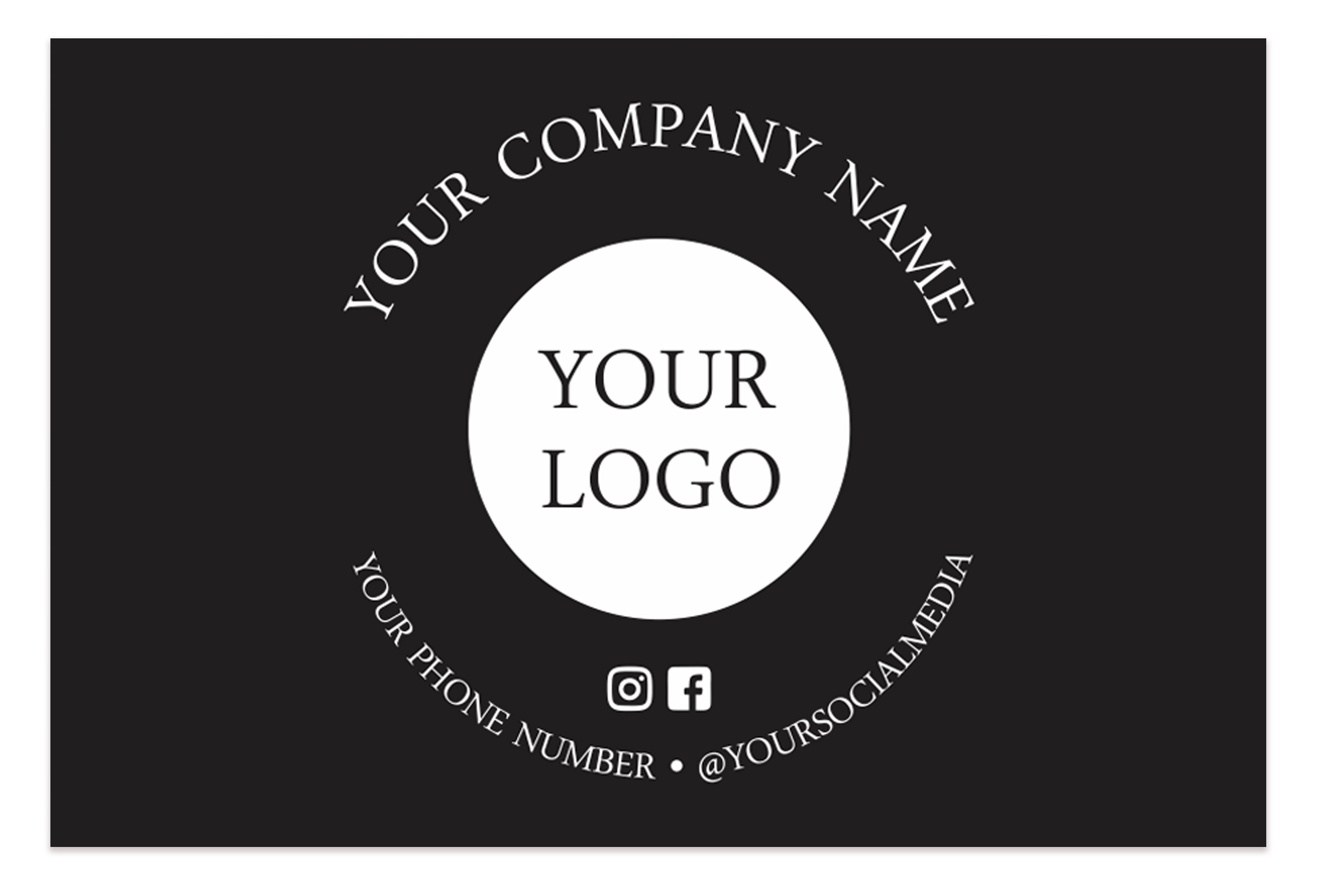 Printtoo Label for Small Business-100 RectangleCustom VinylPersonalized ...